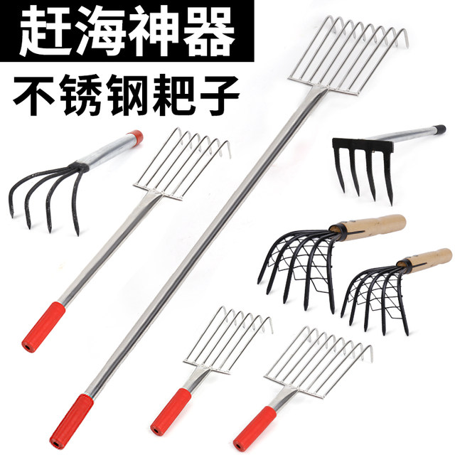 Professional sea catching tool for adults, clam digging rake, beach ...