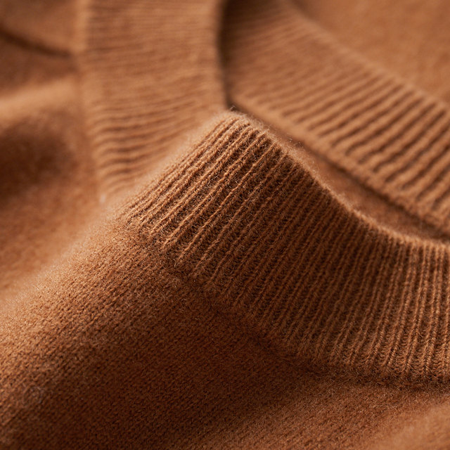 100%pure woolen sweater men's clothing round neck saddle shoulder ...