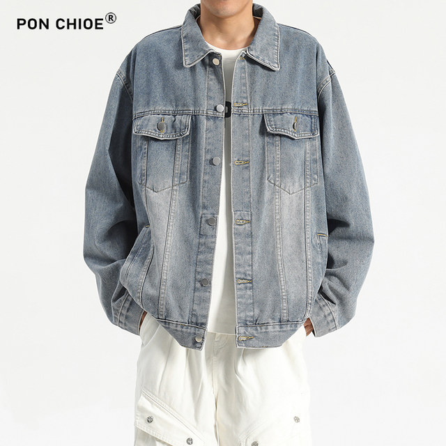 ponchioe denim jacket for men and women spring and autumn 2025 new ...