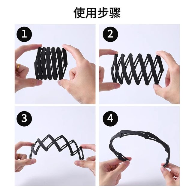 Japanese and Korean girly temperament retractable hair hoop portable ...