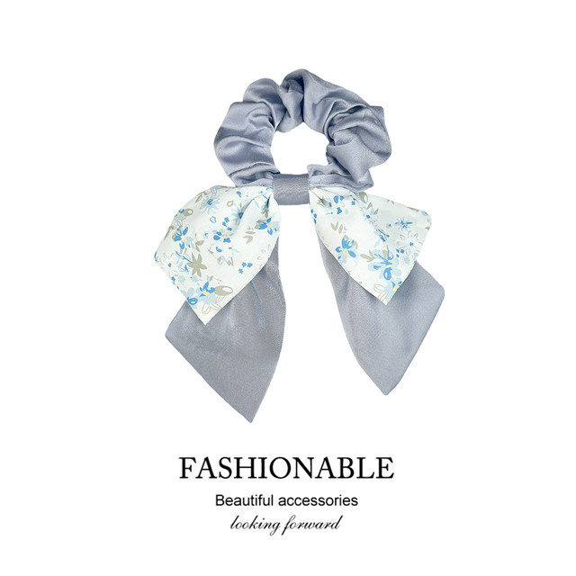 Korean Internet celebrity female large intestine hair tie streamer bow ...