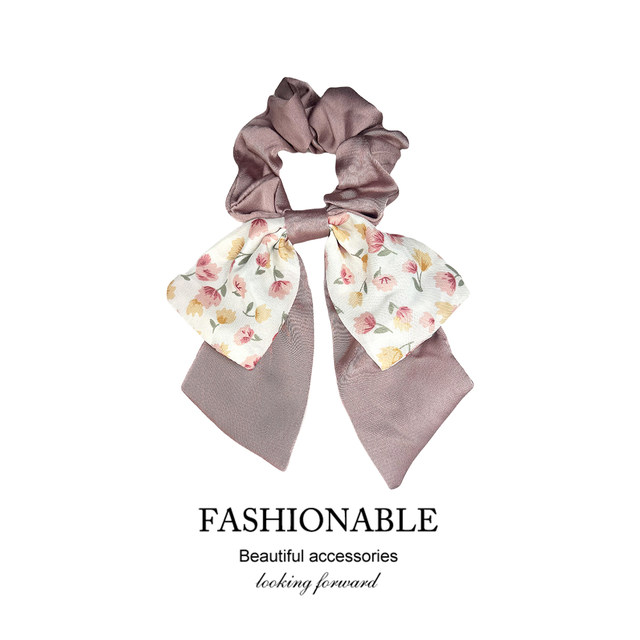 Korean Internet celebrity female large intestine hair tie streamer bow ...