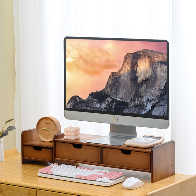 Computer monitor elevated desktop storage box desktop screen ...