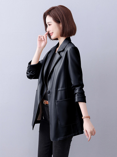 Haining genuine leather jacket for women 2024 new spring and autumn ...