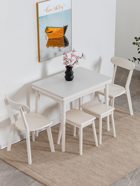 Small apartment rock dining tables and chair combinations can expand ...