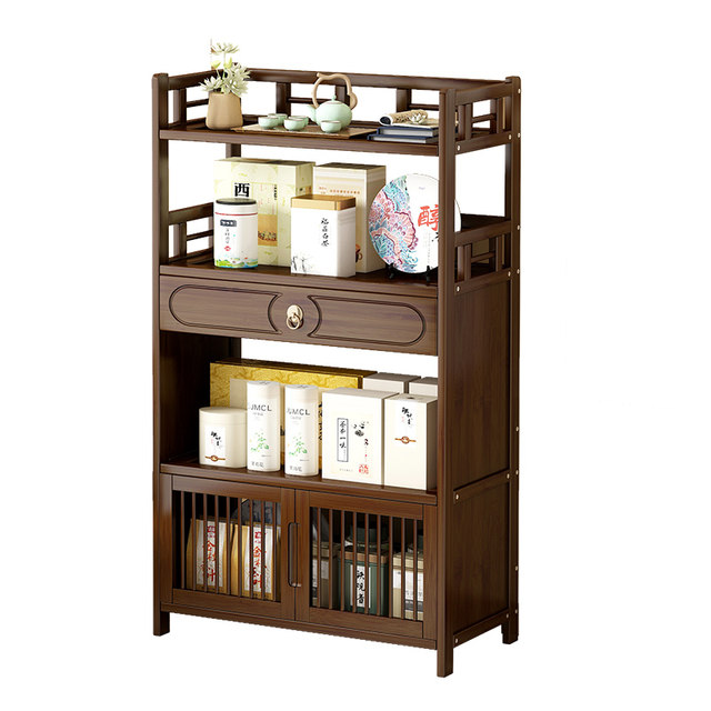 Retro desktop Bogu rack partition storage rack multi-layer tea storage ...