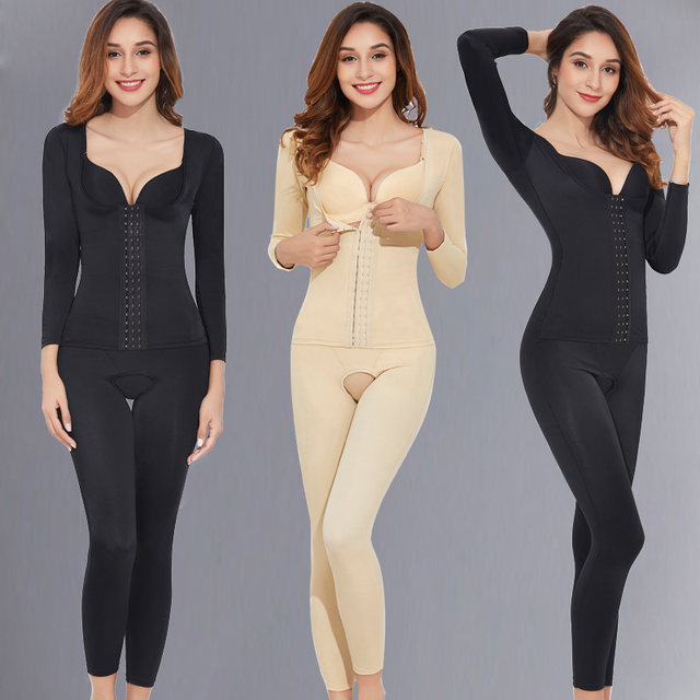 Long-sleeved trousers, body-fitting body-shaping garment, women's ...