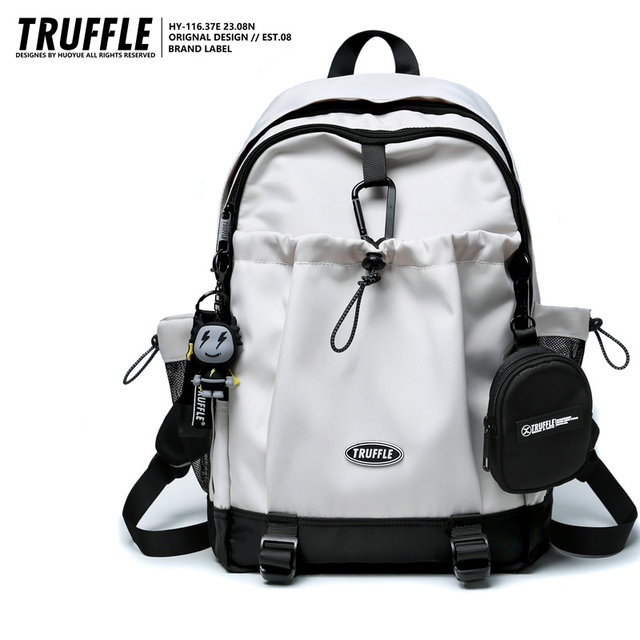 TRUFFLE functional backpack male college student school bag high school ...