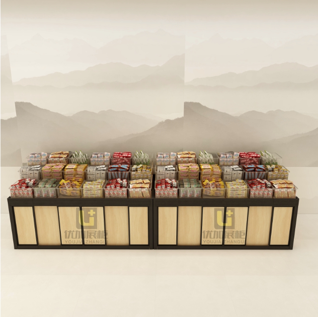 Supermarket shelves convenience store food display rack snack bulk ...