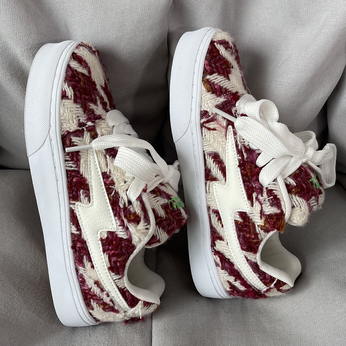 Tide brand men's shoes INS new joint lightning small incense couples ...