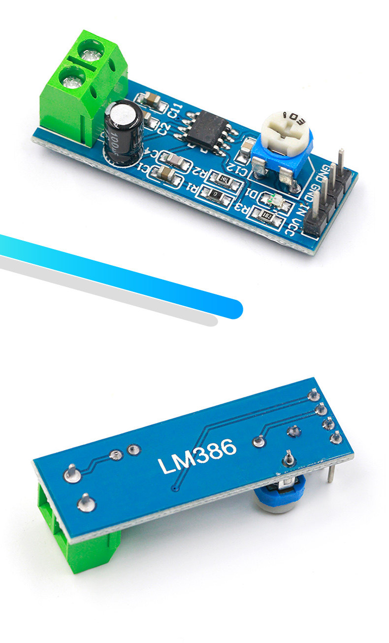 Audio Power Amplifier LM386 Board 200x Gain Mono Audio Module ...