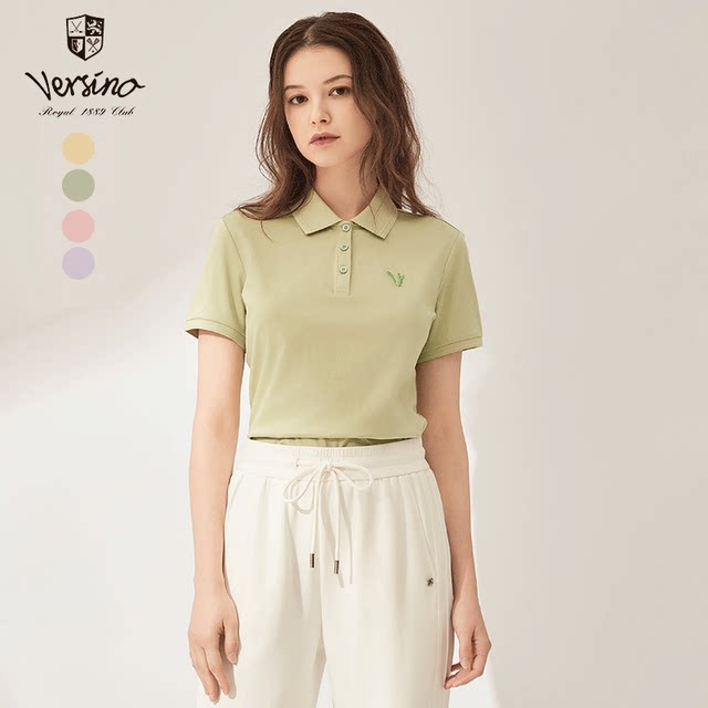 versino short-sleeved Polo shirt for women mint mambo casual T-shirt ...