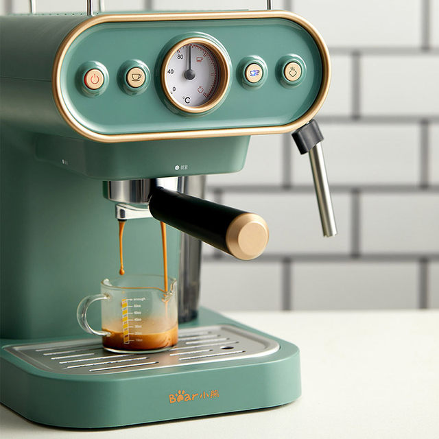 Bear espresso machine semi-automatic household concentrated retro steam ...