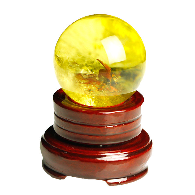 Highly transparent natural citrine ball ornaments, transparent ...