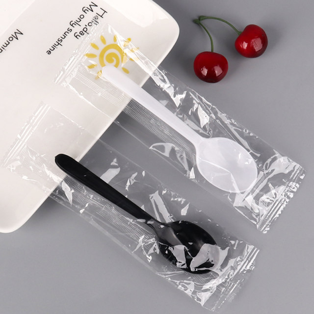 Disposable small spoon separate packaging commercial takeaway spoon ...