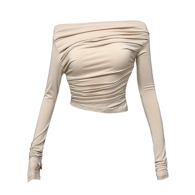 GYOKUU Light Khaki Stretch Knitted Pulling Top