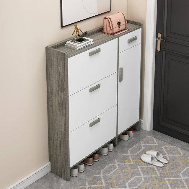 Ultra-thin shoe cabinet 17cm economical home door simple modern storage ...