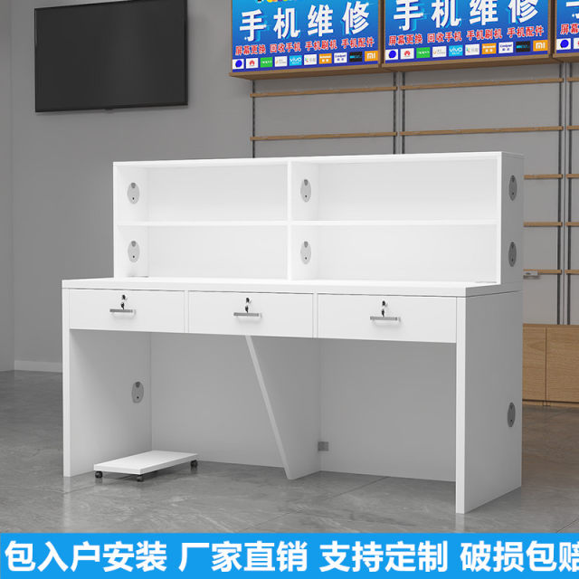 New mobile phone repair bench workbench wooden shop counter reception ...