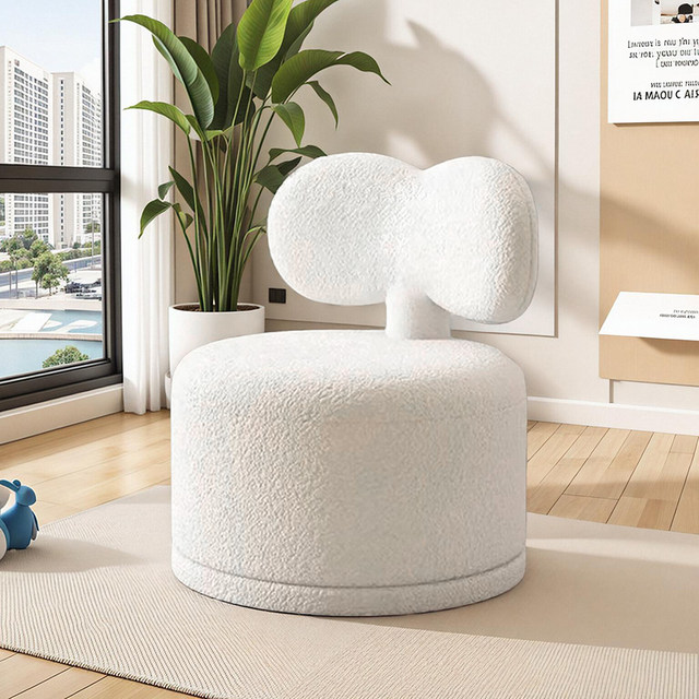 Stool with backrest stool living room high-end sense home rotating cute ...