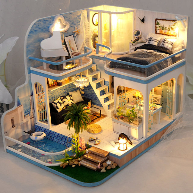 diy hut attic miniature handmade building model making small house ...