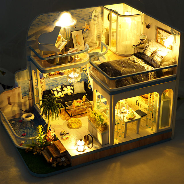 diy hut attic miniature handmade building model making small house ...