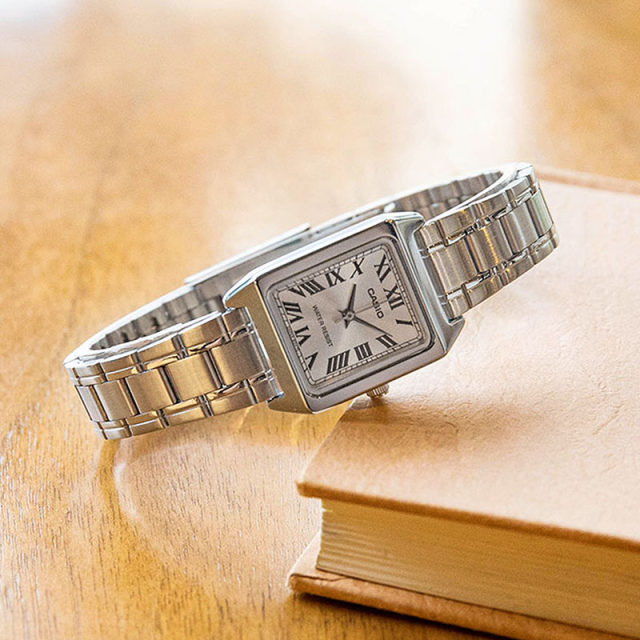 Casio Casio small square quartz watch women's genuine examination retro LTP-V007D-7B overseas ...