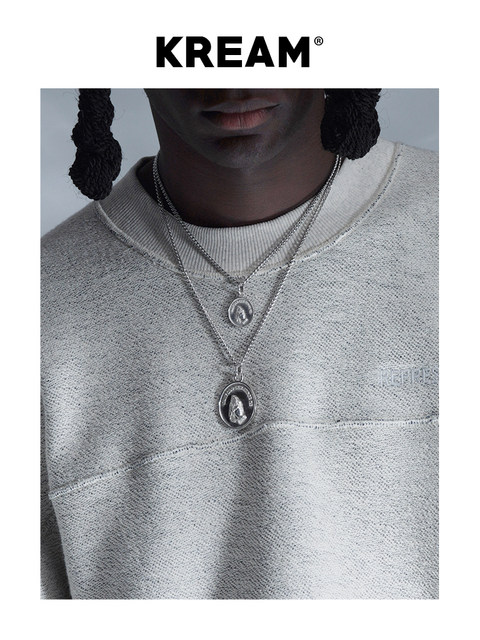 KREAM original S925 sterling silver praying hands pendant men's hip-hop necklace women's ...