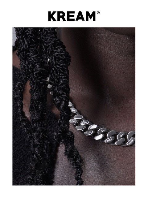 Kream original double -sided Latti Cuba necklace men's hip -hop female short cuban link clavicle ...