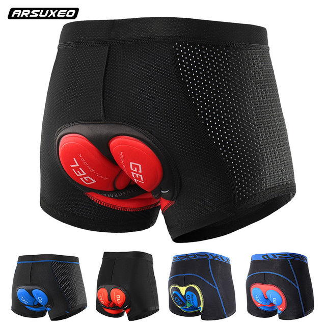 Cycling briefs for men, shock-absorbing silicone mountain biking pants, large size road bike ...