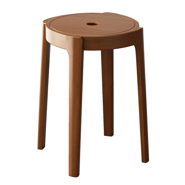 Solid wood stools for home use, stackable dining table stools, high ...