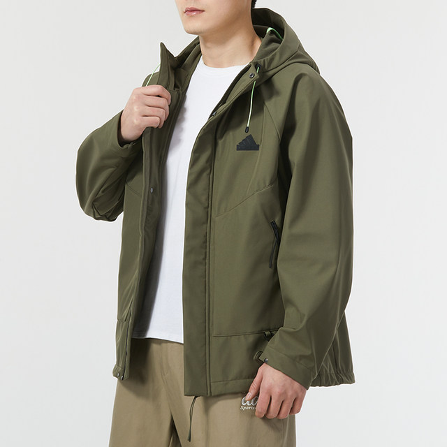 Adidas jacket hooded men's clothing new wind -proof running shuttle ...