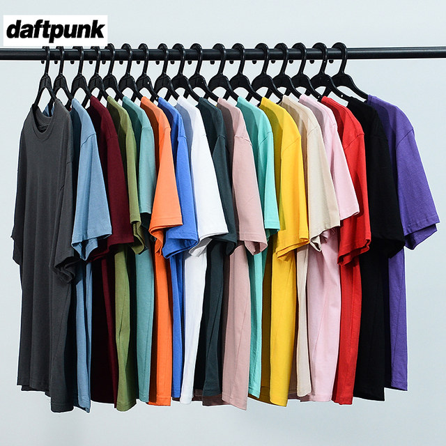 New summer American heavyweight 260g pure cotton short-sleeved T-shirt ...