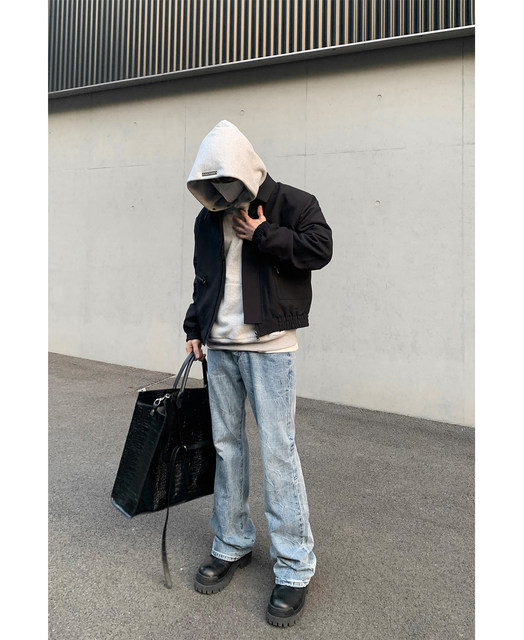 PLTH* senior ruffian handsome spring new ins shoulder pad short jacket ...