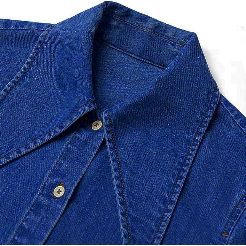 Sun Li Hu Manli same style denim shirt thin top spring and autumn ...