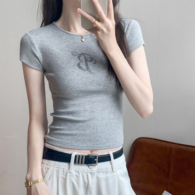 Ge Bei Shangxia Short -sleeved T -shirt Female 2024 Xia Xiu Xiu Slender ...