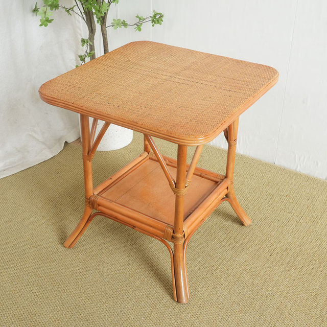 Rectangular rattan small table Indonesian real rattan coffee table art ...