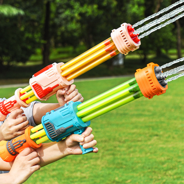 Water gun children's toy pumping large Gatling spray water rafting ...