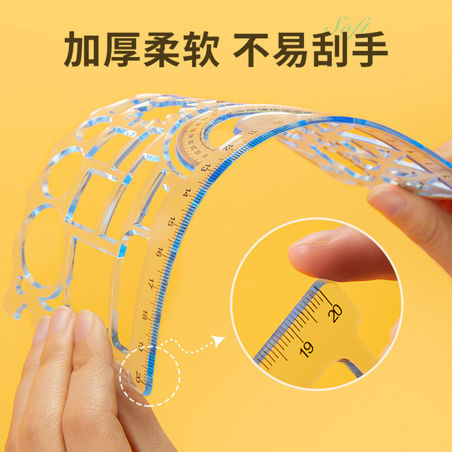 Soft ruler, multi-functional geometric drawing ruler, special multi ...