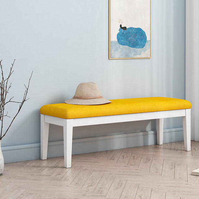 Solid wood shoe-changing stool, household spring stool, shoe-wearing ...