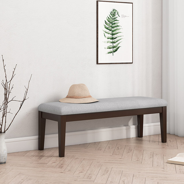 Solid wood shoe-changing stool, household spring stool, shoe-wearing ...