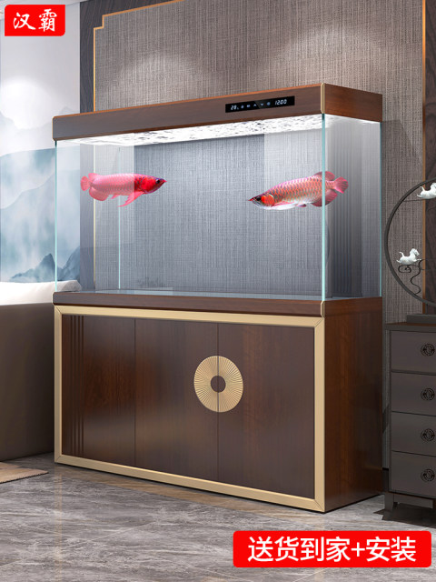 Hanba's new Chinese -style super white fish tank living room large ...