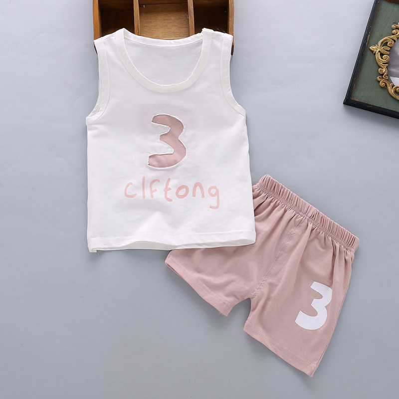 Children's clothing, boys and girls' vest set, 1-2-3 years old boys ...