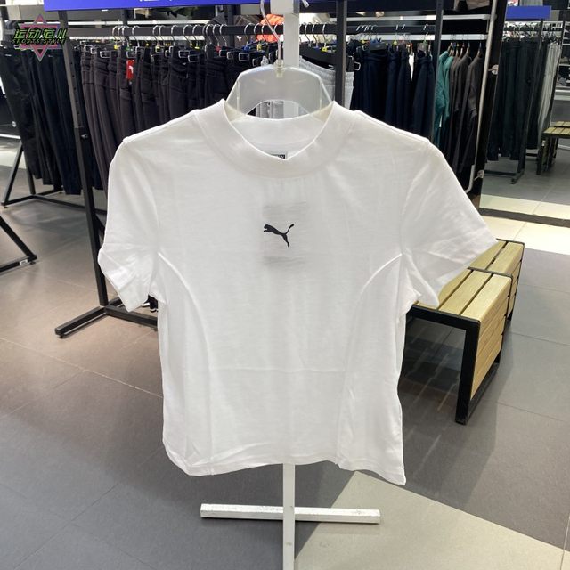 Genuine PUMA Puma pattern LOGO round neck breathable and comfortable ...