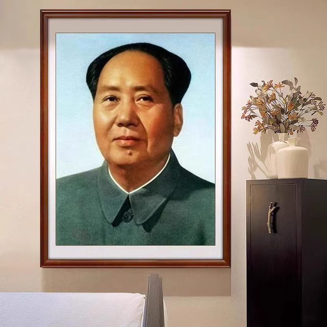 Chairman Mao cross stitch 2024 new living room hanging painting Mao ...