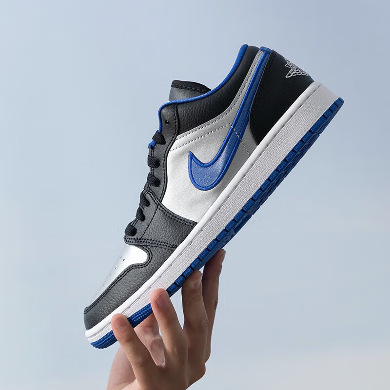 Nike/Nike Air Jordan 1 AJ1 black and white men's retro low-top ...