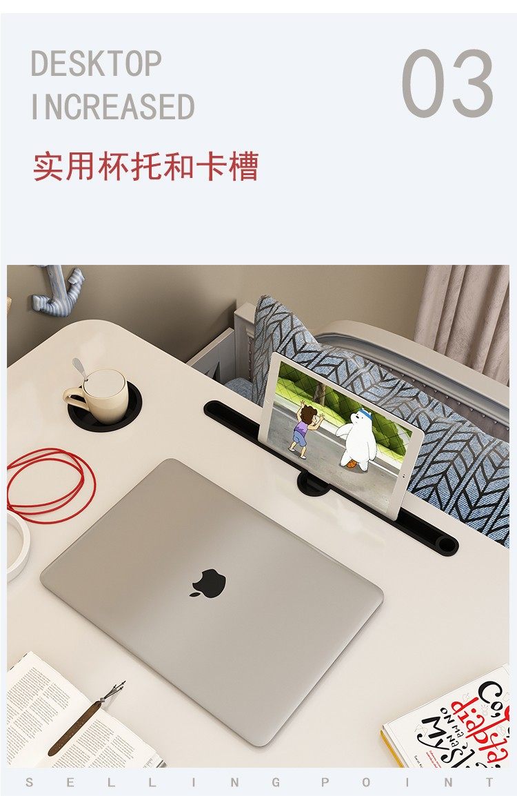 Folding Bay Window Computer Desk for Dormitories and Home Offices