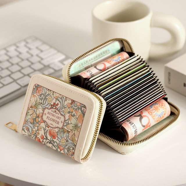 Van Gogh floral style card holder for women niche high-end anti ...