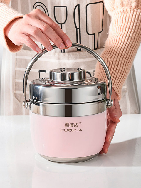 304 stainless steel insulated bucket office worker small student 1 ...