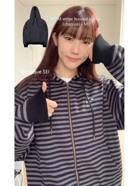 Unique SEI Street Autumn and Winter Retro Starfish Embroidered Striped ...