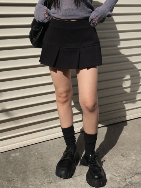 Unique sei Korean version of the simple MIU wind pleated skirt